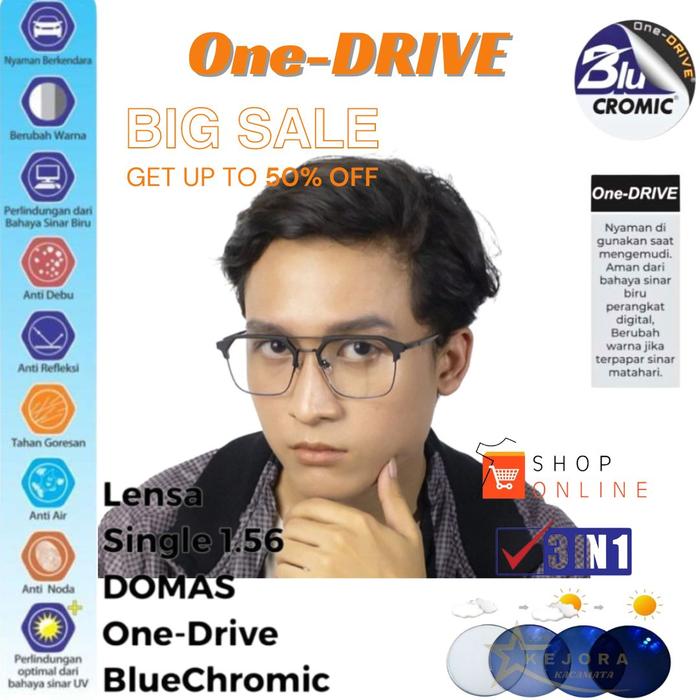 Jual KACAMATA MINUS PRIA BLUECROMIC ONE DRIVE ANTI RADIASI BLUECROMIC ...
