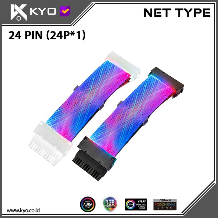 Jual KYO NET ARGB CABLE 24 PIN PSU Cable Extension 24 pin*1 - Jakarta ...