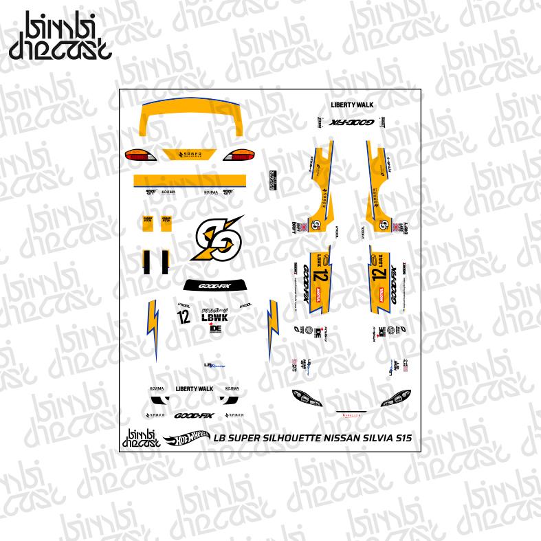 Decal Hotwheels Nissan Silvia S15 LBWK Dipo Garasi Drift X IDE - Shop ...