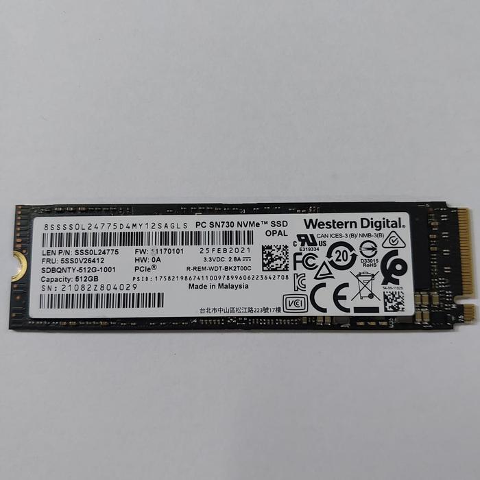 Jual SSD M.2 2280 NVME 512GB WD PC sn720 SN730 PCIE GEN3 X4 ORIGINAL ...
