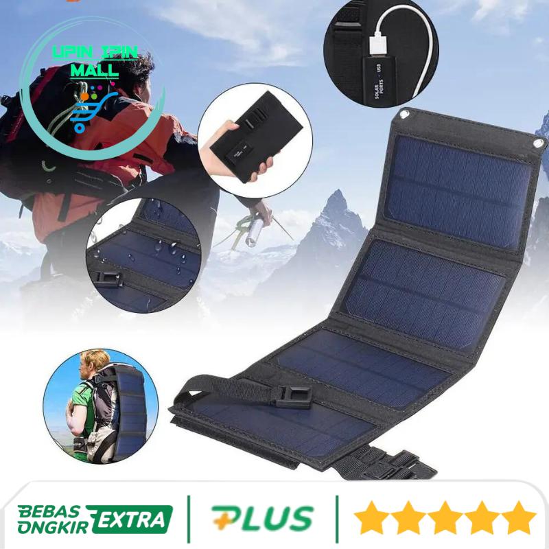 Panel Surya Lipat Foldable Solar Panel USB Waterproof Outdoo - Shop ...