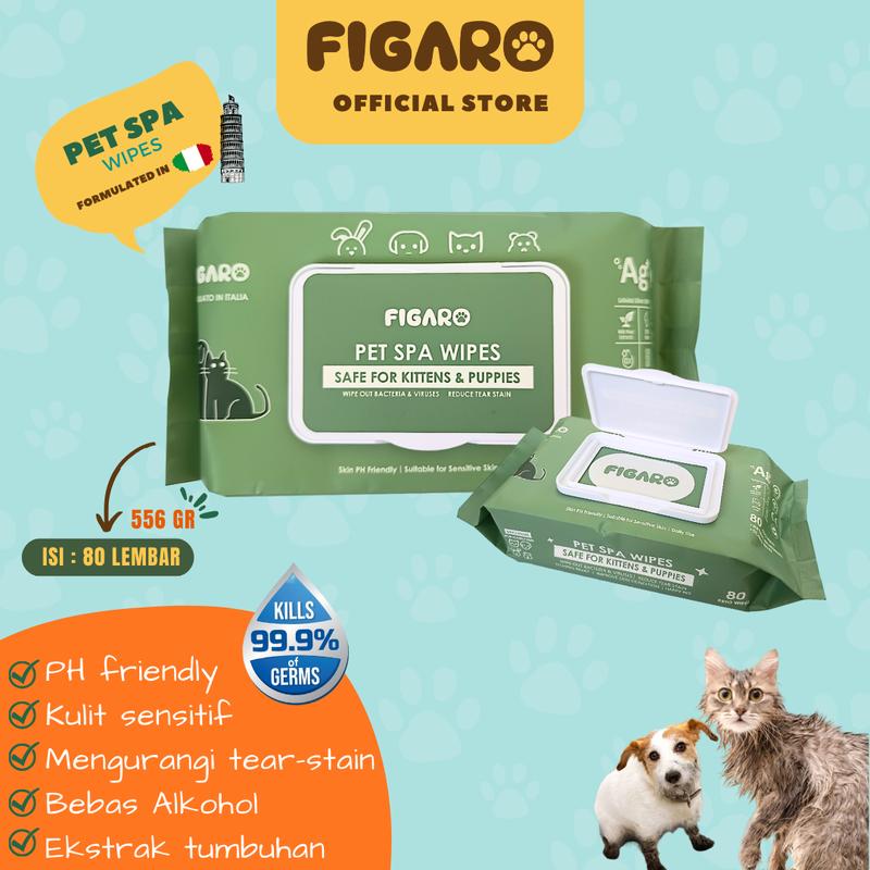 FIGARO Keto Collagen Pet Wipes Colloidal Nano Silver Vitis Vinifera 80 ...