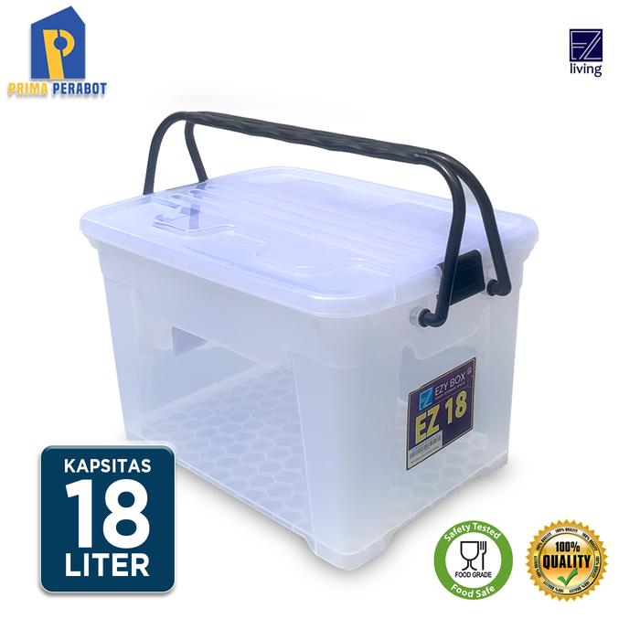 Promo Storage Box MultiFungsi Box Container 18 L Transparan - Kota ...