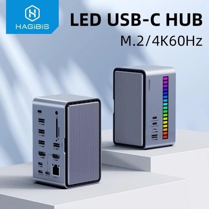 Promo HAGIBIS 19 IN 1 DOCKING STATION WITH DUAL HDMI M.2 SSD ENCLOSURE ...