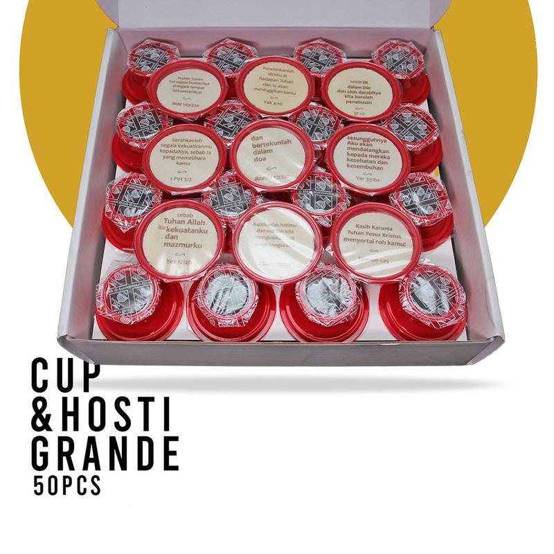 Roti Perjamuan Hosti Ayat + Anggur Cup Minuman Rasa Perjamua - Shop ...