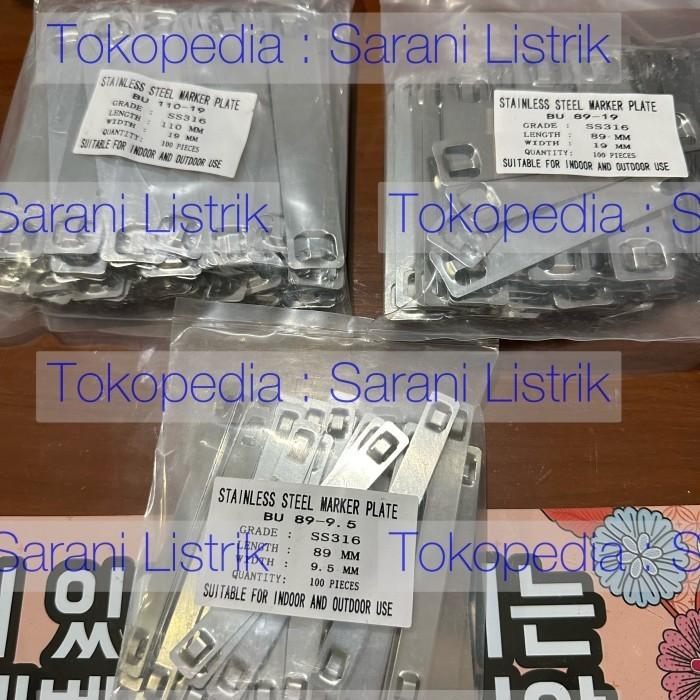 Jual Cable Marker Plate Kabel Plat Strip SS316 Stainless 316 - 100pcs ...