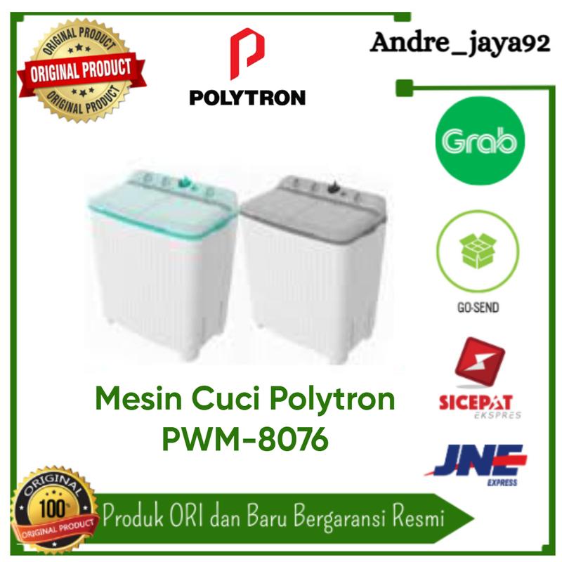 Mesin Cuci Polytron 2 Tabung Samba Series Hijab 8 KG – PWM 8076 - Shop ...