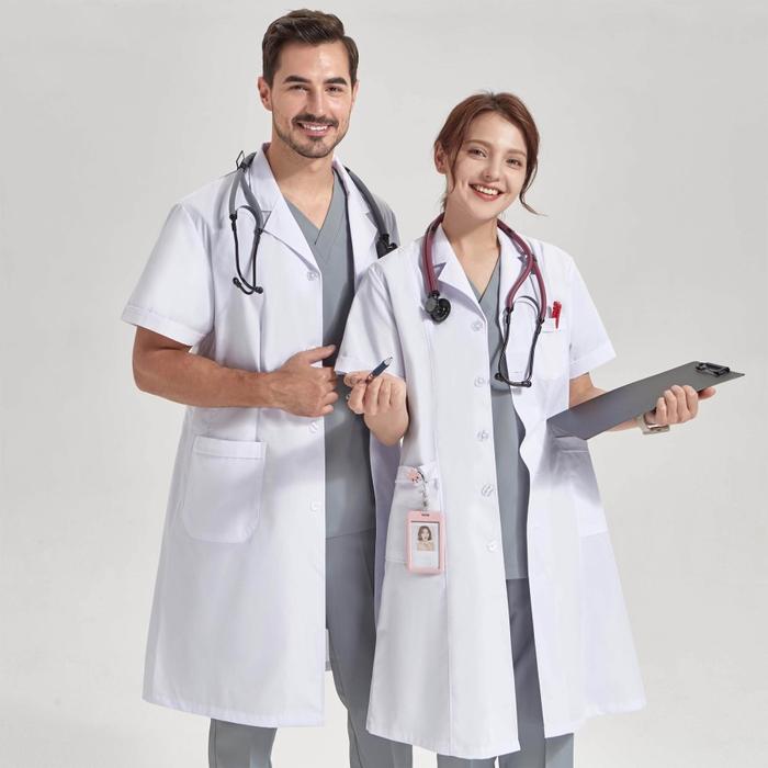 Jual Jas Laboratorium Lengan Pendek Baju Seragam Medis Perawat Baju Lab ...