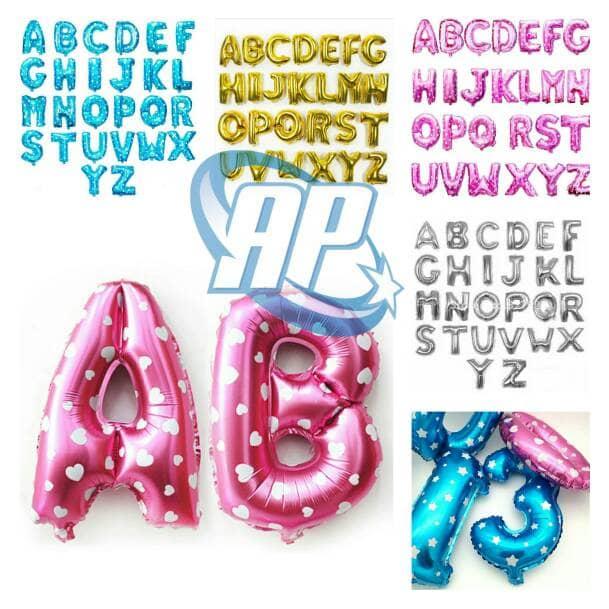 Balon foil huruf murah / balon foil abjad murah / balon nama - Shop ...