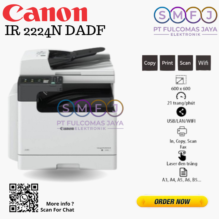 Jual Canon IR 2224N 2224 N DADF Mesin Fotocopy Fotokopi Garansi ...