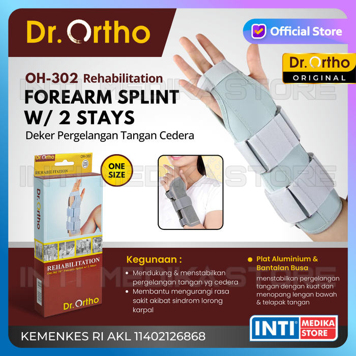 Promo DR ORTHO - Forearm Splint OH-302 | Deker Pergelangan Tangan ...