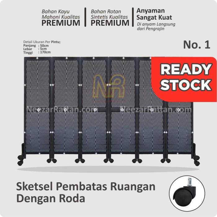 Pembatas ruangan Sketsel 1 set 5 pintu Pakai Roda perpintu - Shop ...