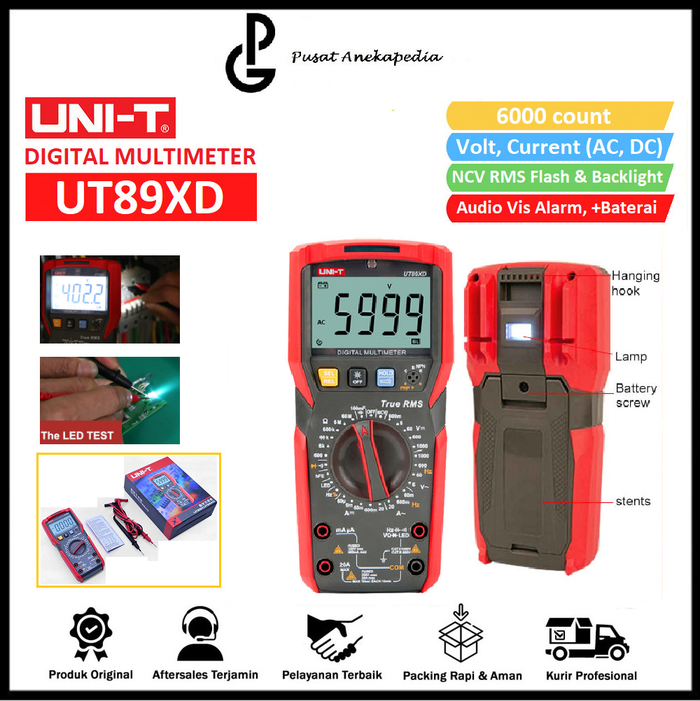 Jual UNI-T Multimeter Multitester Avometer Voltmeter Digital UNI T ...