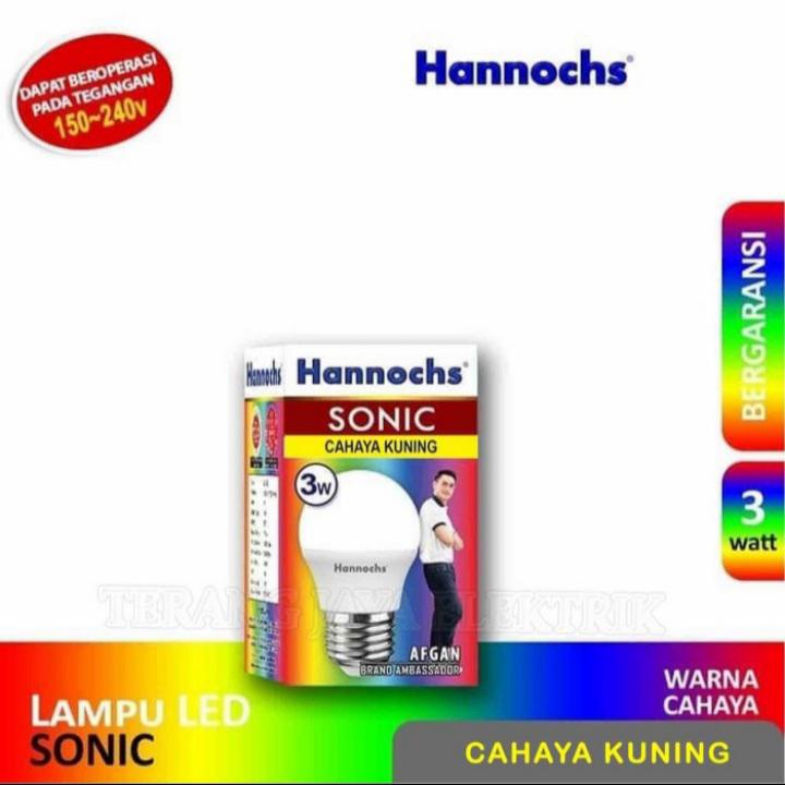 Hannochs Lampu LED Bulb Sonic 3 Watt - Cahaya Kuning / Warm White ...