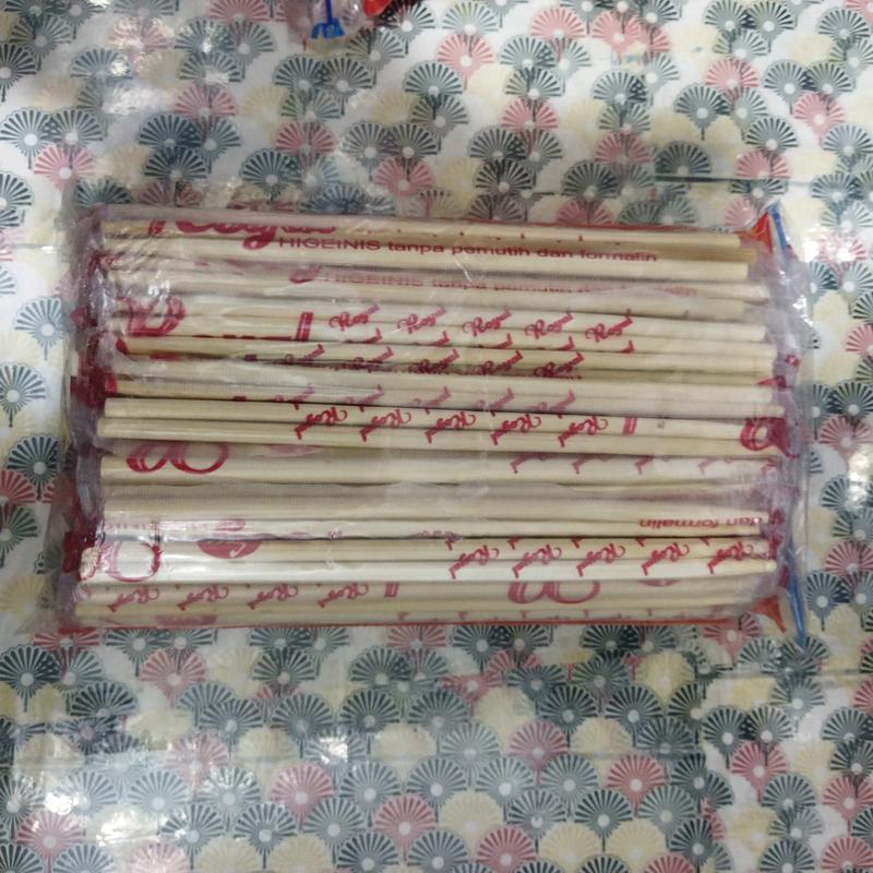 sumpit bambu plus tusuk gigi bungkus jual per pack isi 100 pcs - Shop ...