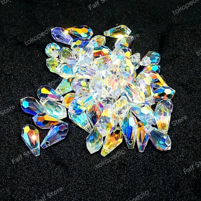 Manik Manik Kristal Sw Tear Drop Crystal AB Bead Premium Murah - Shop ...