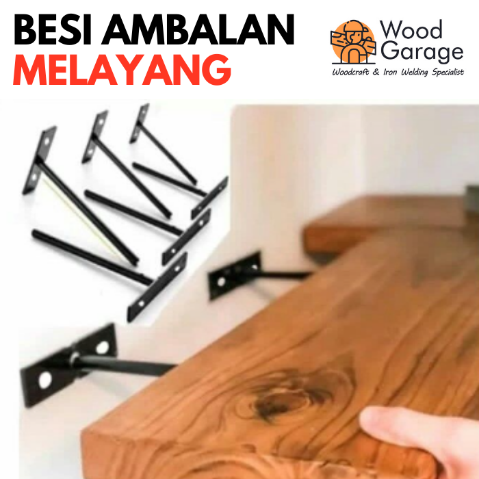 Jual Breket besi penahan ambalan melayang / penyangga rak dinding ...