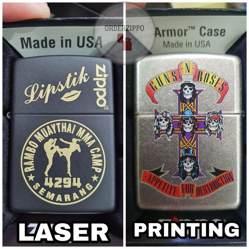 Contoh Custom / Printing Zippo 1 /2 sisi - Shop | Tokopedia
