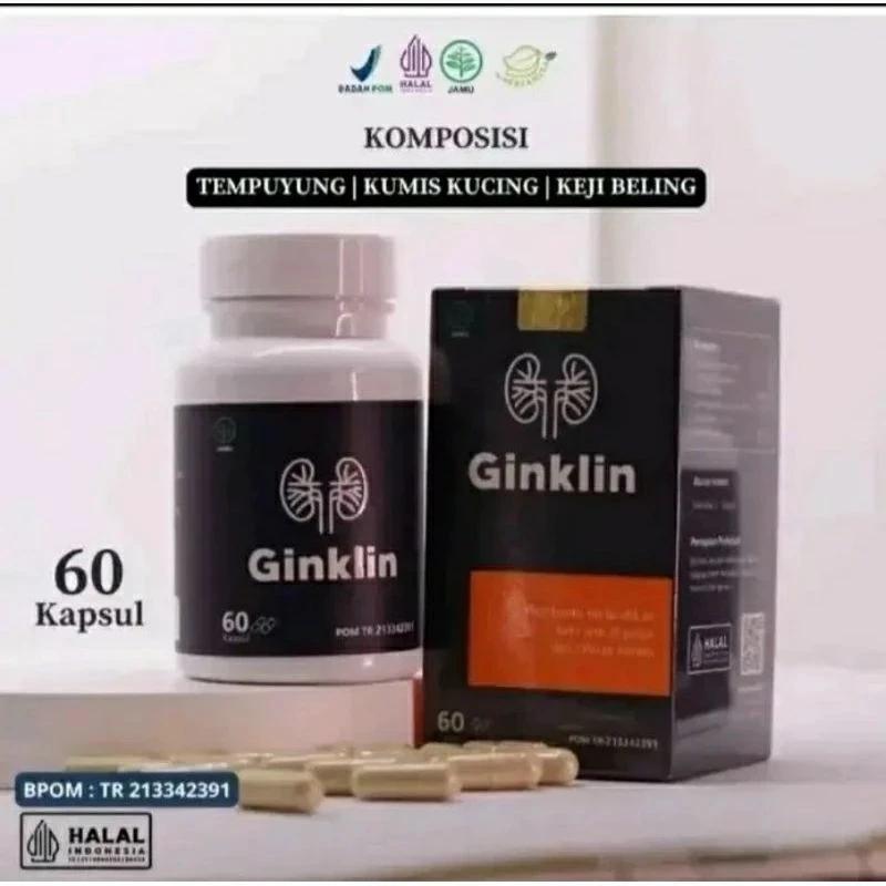Ginklin Obat Herbal Penghancur Batu Ginjal 100% Original 60 Kapsul ...