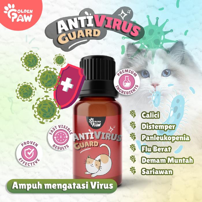 Promo ANTI-VIRUS GUARD 5gr by Golden Paw Obat Virus Calici Distemper ...