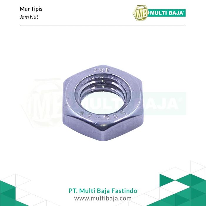 Jual Jam Nut Stainless Steel 304 M8 - 1.25 - M8 - 1.25 - Jakarta Barat ...