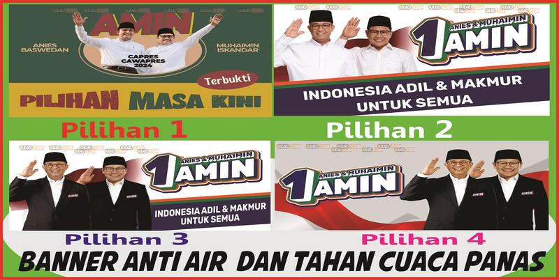 BANNER / SPANDUK ANIS MUHAIMIN / AMIN 2024 / BISA COD - Shop | Tokopedia