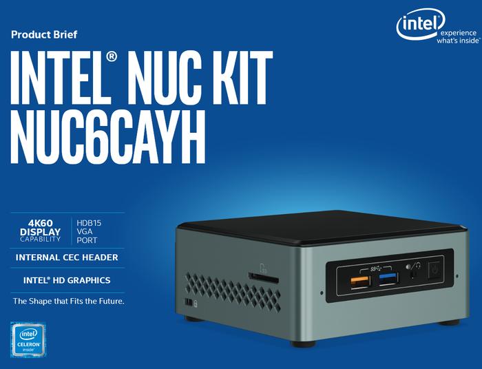 Intel NUC Kit NUC6CAYH dengan HDD 500GB & Memori 4GB Celeron - Shop ...