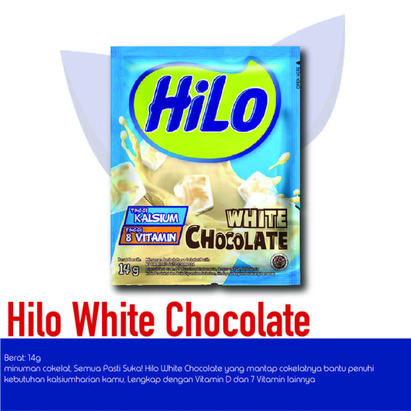 HiLo White Chocolate 14 gr 1 Renceng / 10 SACHET - Shop | Tokopedia