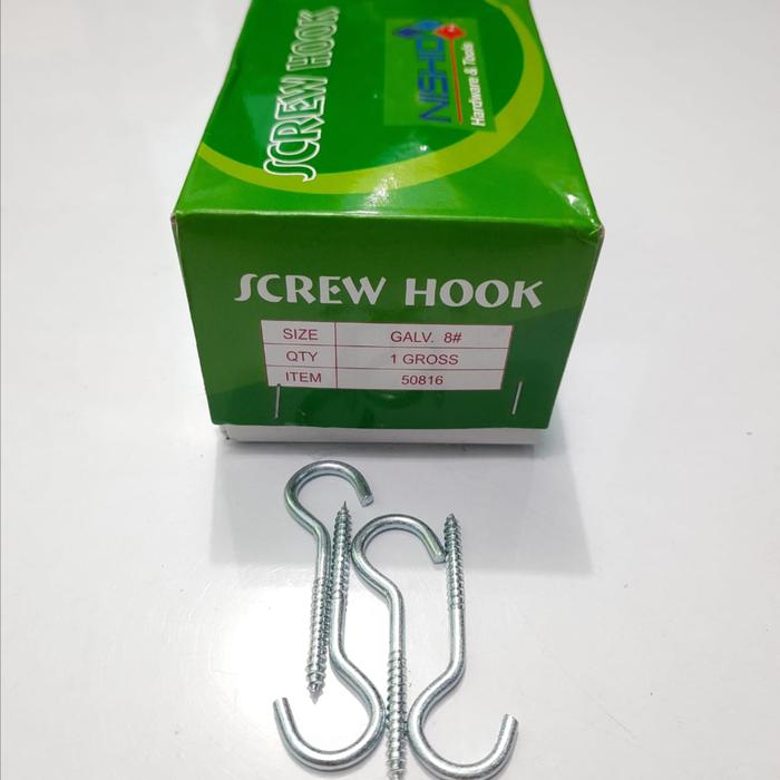 Jual Kapstok Skrup Gantung 8 Harga Per Kotak / Sekrup Tanda Tanya 6,2cm ...