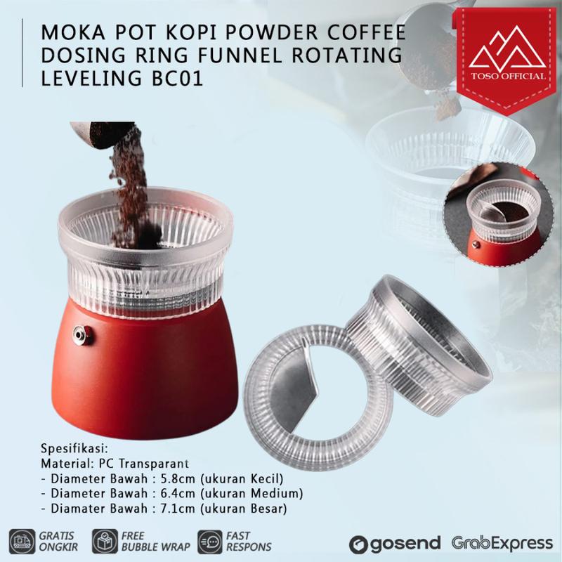 Moka Pot Kopi Powder Coffee Dosing Ring Funnel Rotating Leveling - Shop ...