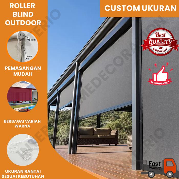 Jual Suntex Roller Blind Outdoor Tampias Anti Air Hujan Tirai Gorden ...