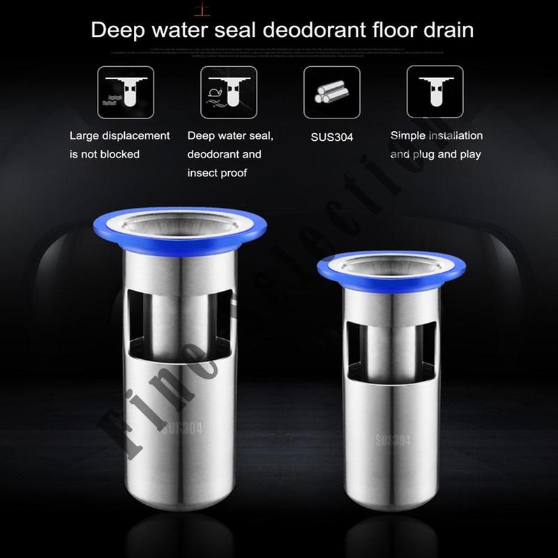 FLOOR DRAIN ODOUR TRAP STAINLESS STEEL 304 METAL SARINGAN FILTER - Shop ...