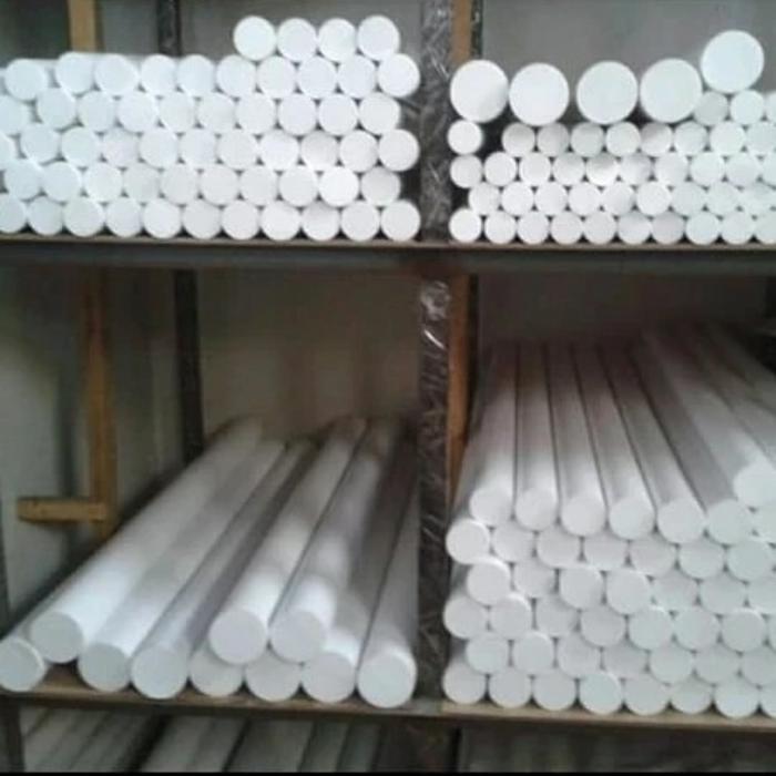 Jual Teflon batangan OD 100mm x 10cm / Teflon Rod / AS Teflon PTFE ...