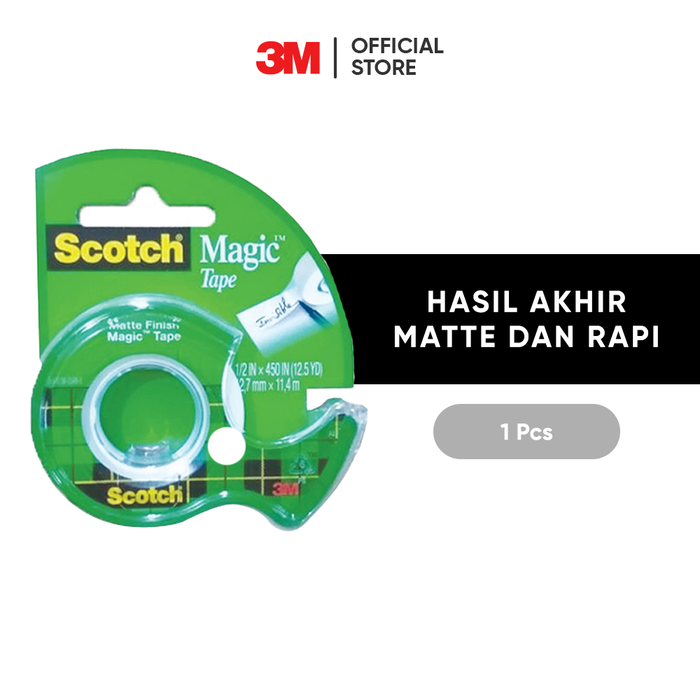 Promo 3M Scotch Magic Tape (CAT 104), Hasil akhir matte & rapi, 1/2 IN ...