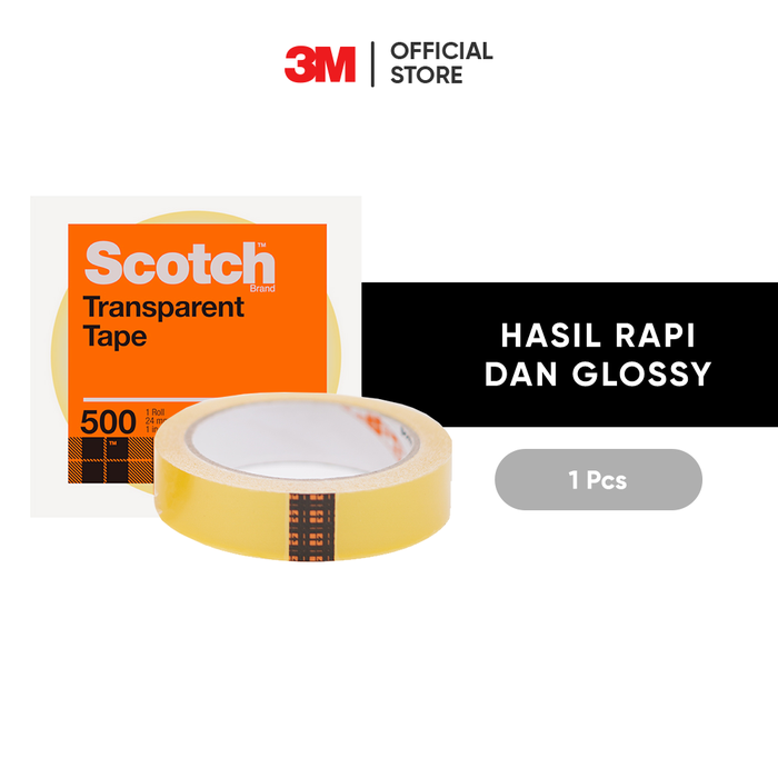 Promo 3M Scotch Selotip Isolasi Lakban Bening Kecil 500 24mmx66M - 1 ...