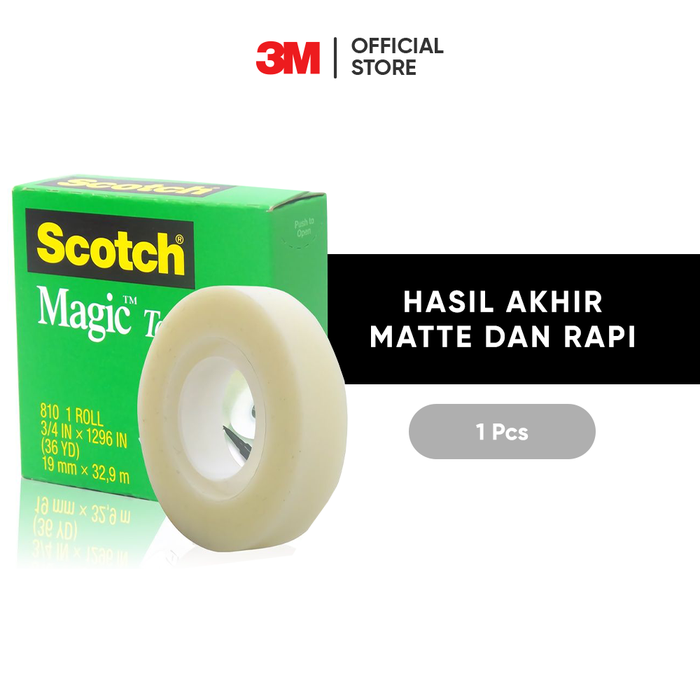 Promo 3M Scotch Magic Tape Isolasi Transparan, Hasil akhir matte & rapi ...
