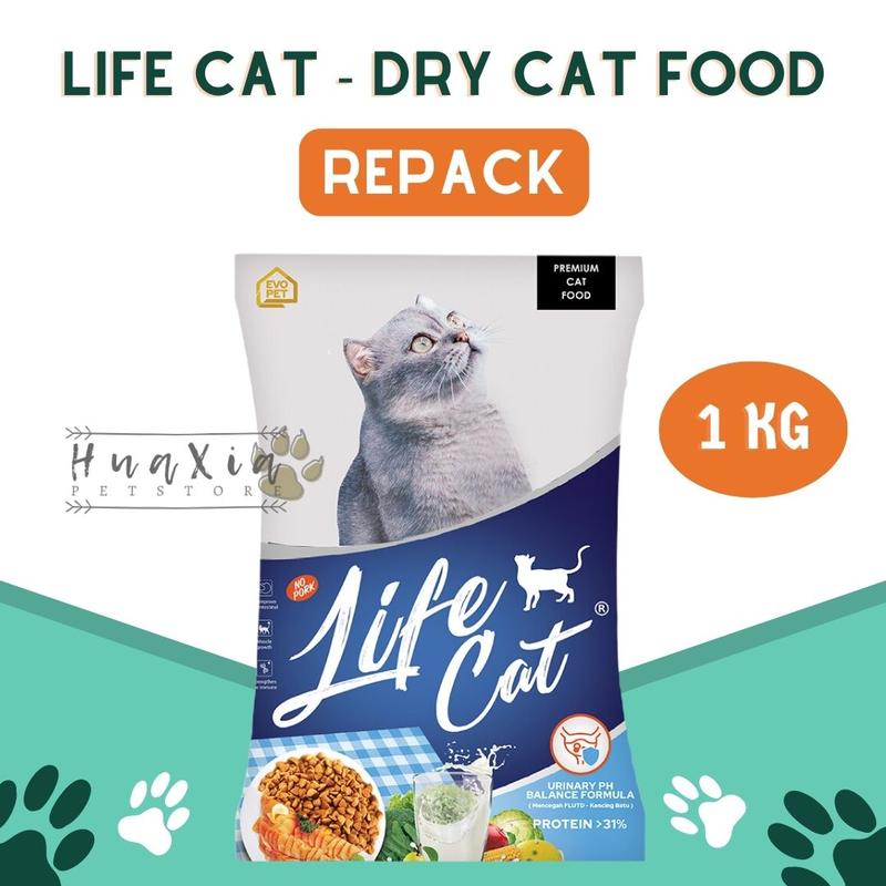 LIFE CAT DRY repack 1 kg makanan kucing - Shop | Tokopedia