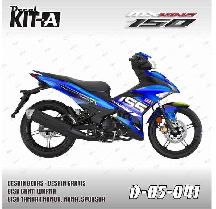 Jual Decal Stiker Jupiter MX KING Sticker Full Body biru elektrik D-O5 ...
