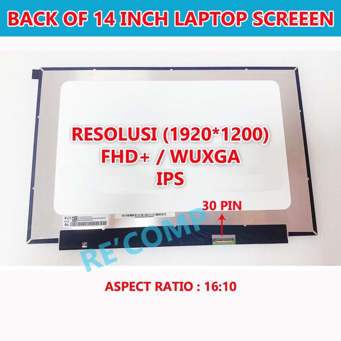 Jual LAYAR LED LCD LAPTOP 14 INCH WUXGA / FHD+ NV140WUM-N44 NE140WUM ...