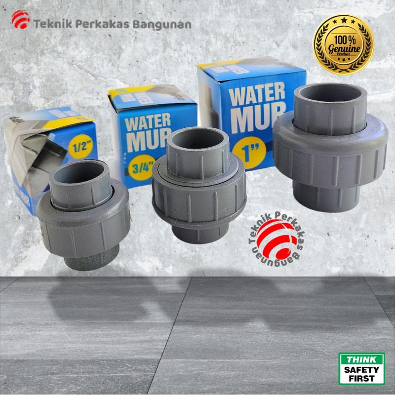 Watermur watermor pompa pvc polos 1/2 3/4 1 inch sambungan pipa - Shop ...