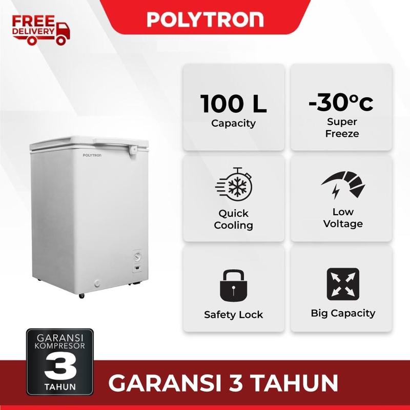 Chest Freezer Box POLYTRON PCF 118 / PCF-118 Kapasitas 100 Liter - Shop ...