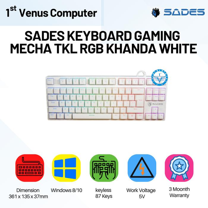 Jual KEYBOARD GAMING SADES KHANDA MECHA TKL RGB BACKLIGHT - Kota ...
