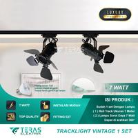 Jual Paket lampu sorot isi 2 mini studio tracklight 7 watt model klasik ...