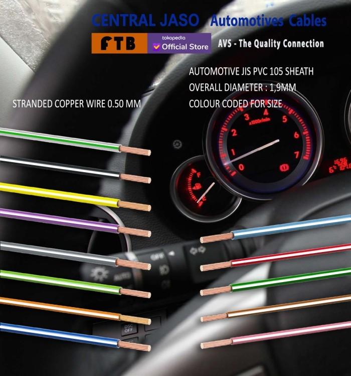 Jual Automotive Cable Kabel Otomotif AVS 0.5 Sqmm 200M ( AVS 0.5mm 0,5 ...