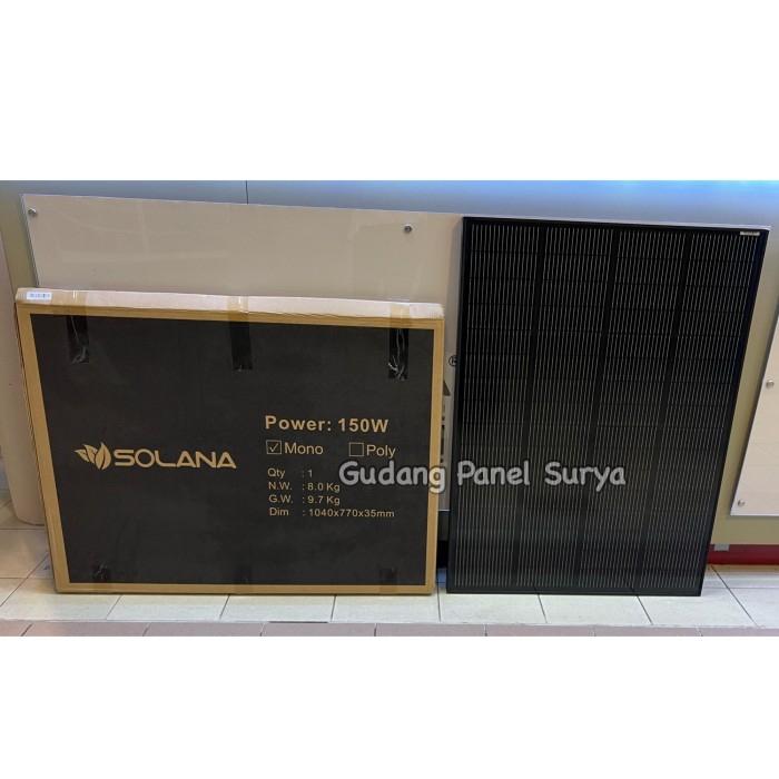 Panel Surya Solar Panel Solarcell Solana SNI 150WP Mono Full Black ...