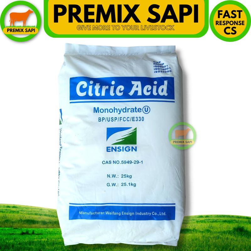 CITRIC ACID MONOHYDRATE 1 KG Citrun Sitrun Asam Sitrat Food Grade ...
