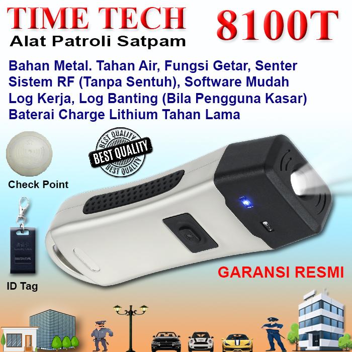Promo TIME TECH 8100T Alat Patroli Satpam, Metal Tahan Air | Official ...