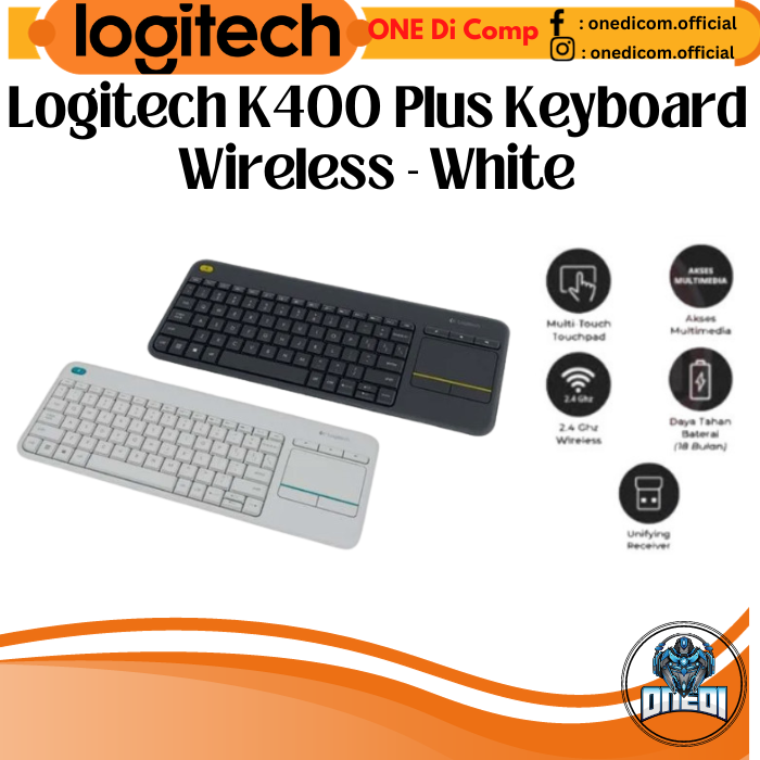 Jual Logitech K400 Plus Keyboard Wireless - White - Kota Medan - ONE Di ...