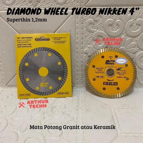 Diamond Wheel Turbo Nikken Resibon 4" Mata Gerinda Granit Keramik ...