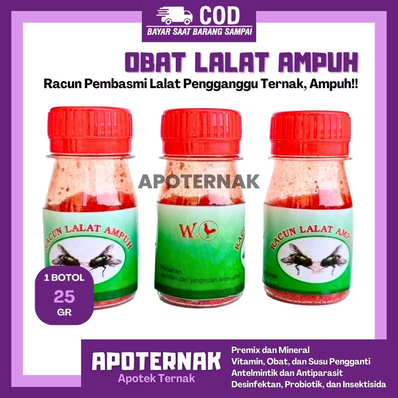 RACUN LALAT AMPUH 25 gram | Obat Pembasmi Lalat Di Kandang Sapi - Shop ...